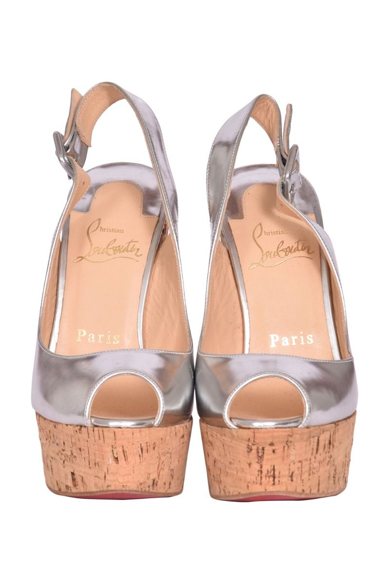 Christian Louboutin Une Plume Cork Wedges Christian Louboutin Une Plume Cork Wedges