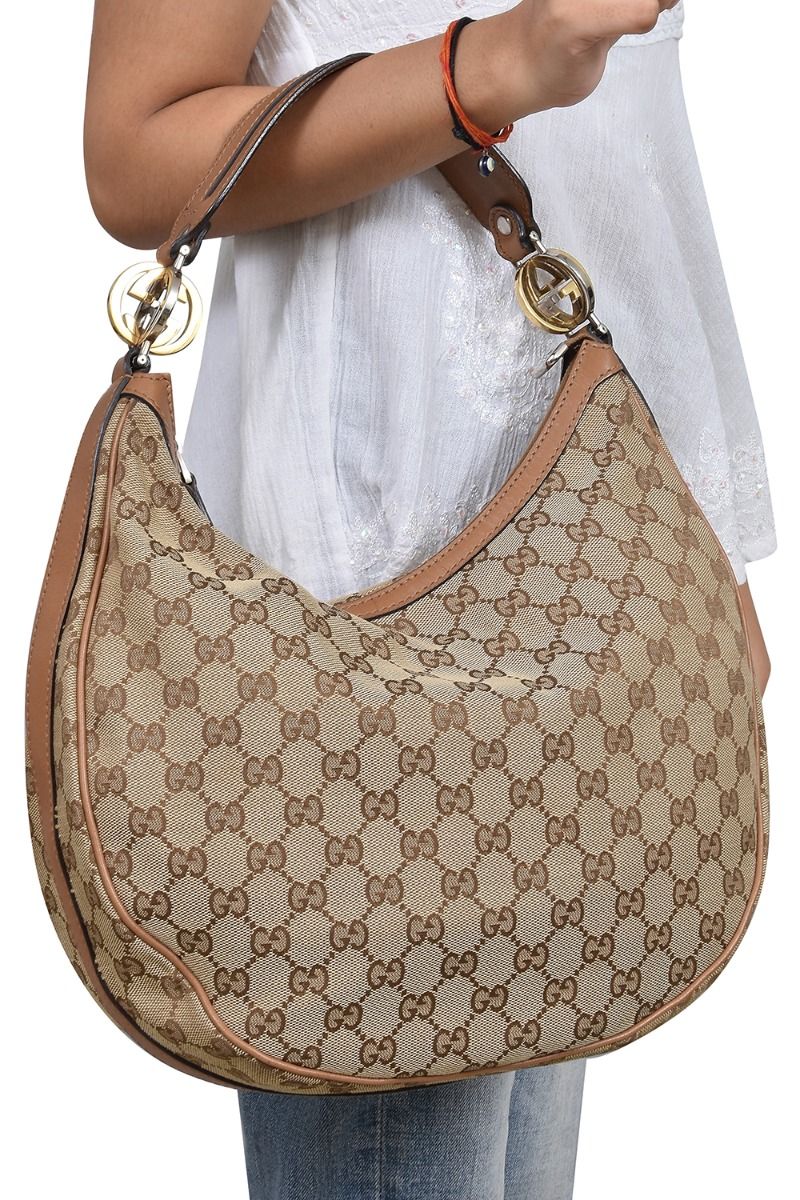Gucci GG Monogram Canvas Hobo Bag